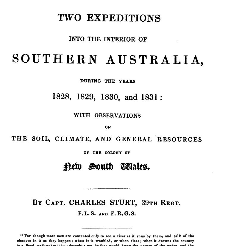 Charles Sturt: A Pioneer Of Australian Exploration | Quintus Curtius